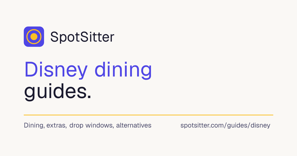 Disney Reservation Drop Calendar 2026 | SpotSitter